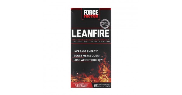 Force Factor, LeanFire, Fast-Acting Weight Loss Formula, 30 Kapsül